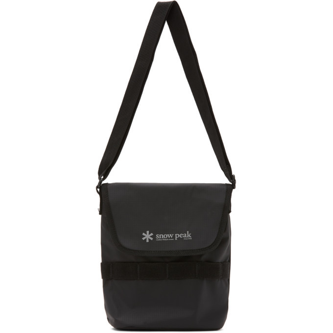 Snow Peak Black Mini Shoulder Messenger Bag Snow Peak