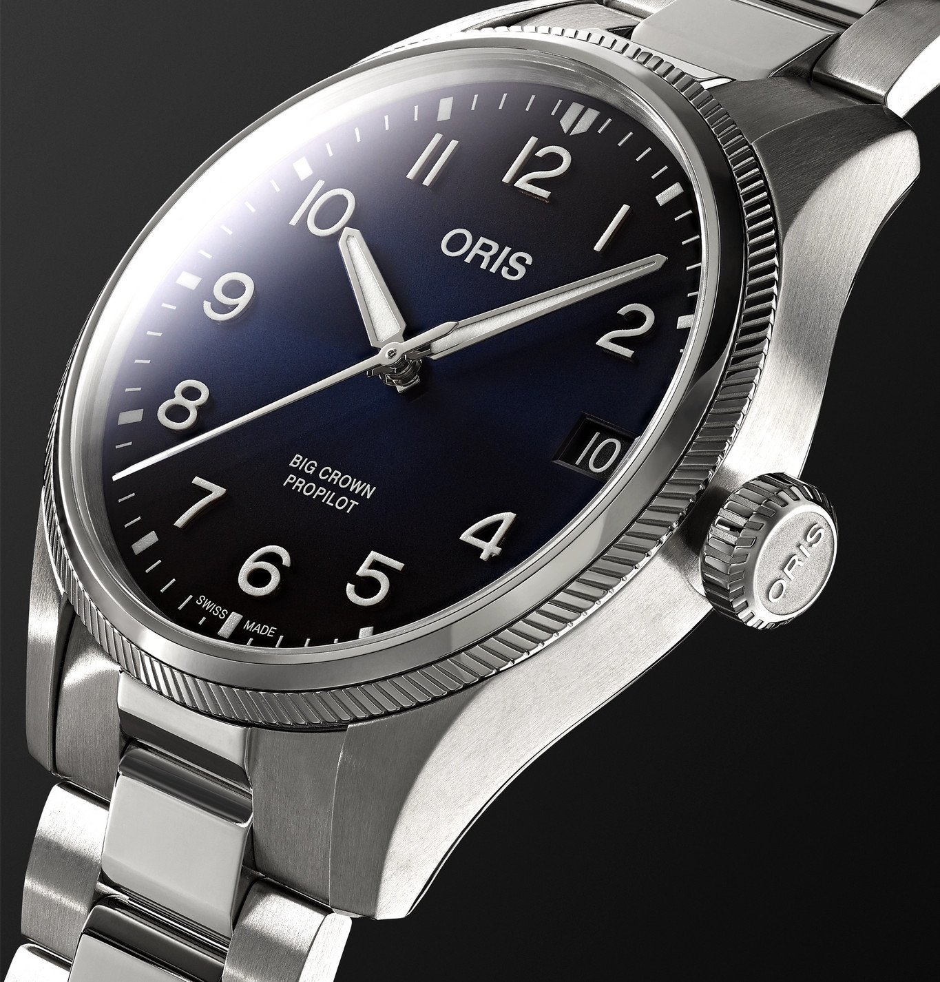 Oris - Big Crown ProPilot Big Date Automatic 41mm Stainless Steel Watch ...