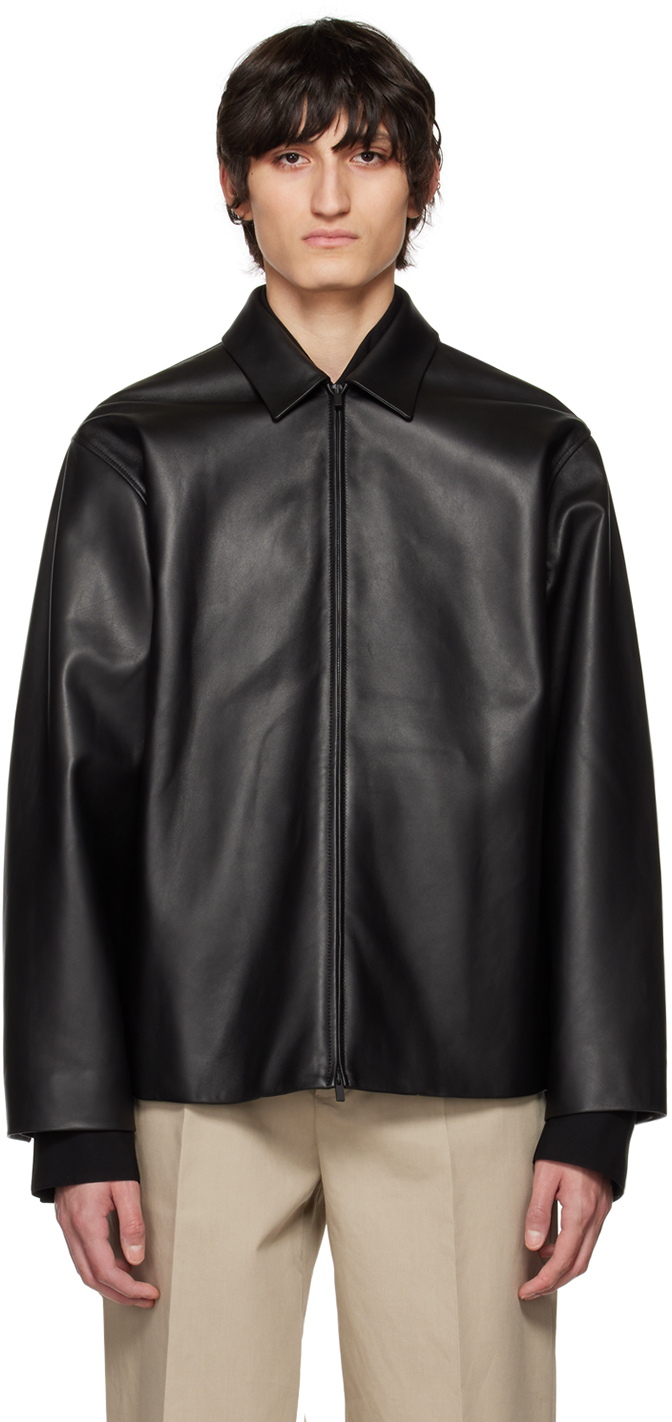 Fear of God Black Relaxed Leather Jacket Fear Of God