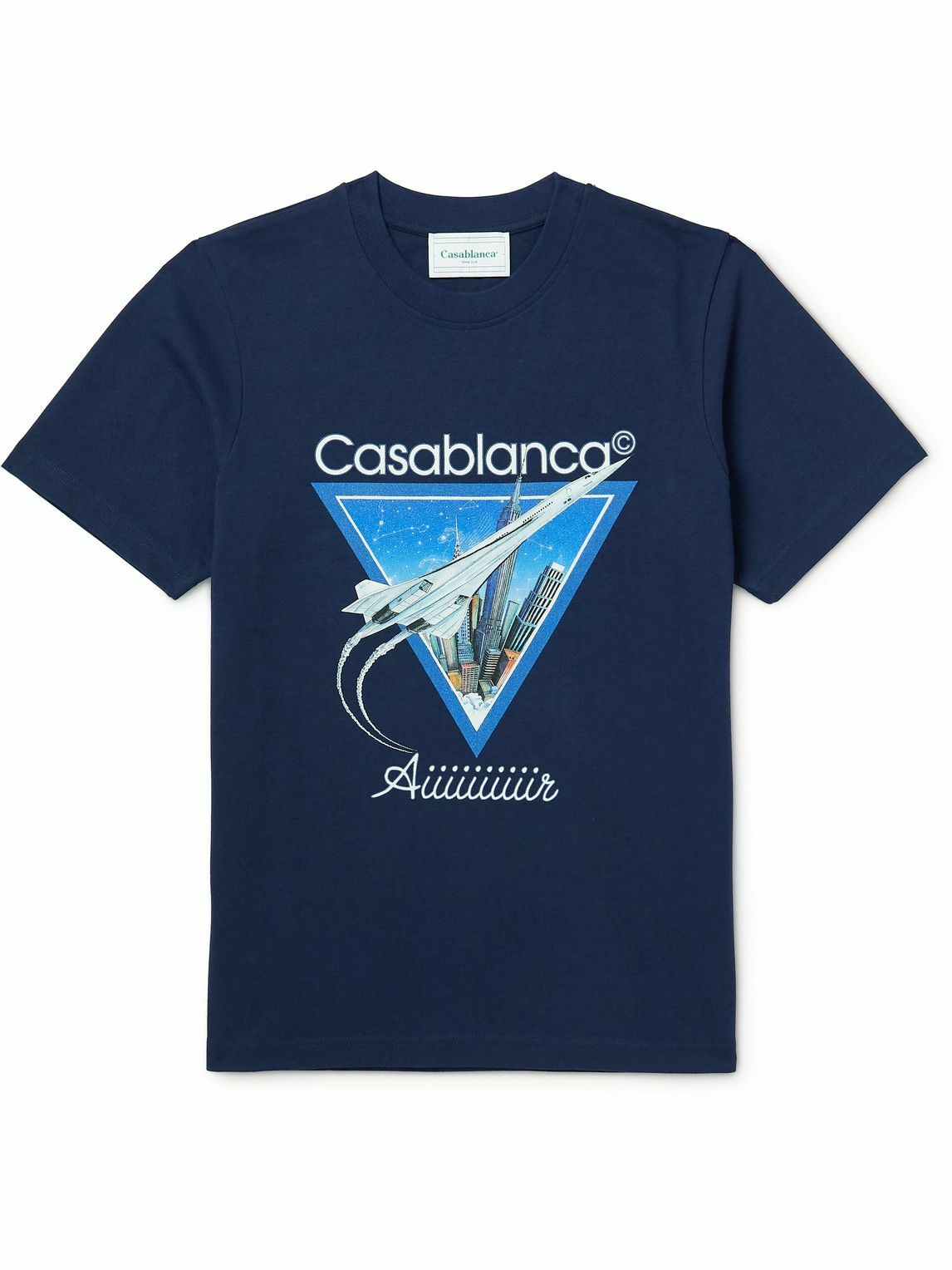 Casablanca - Casablance Aiiiiir Printed Organic Cotton-Jersey T-Shirt ...