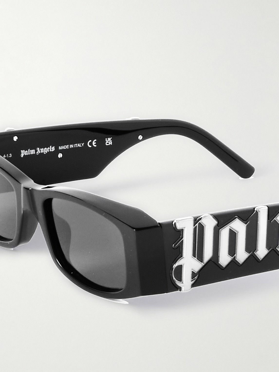Palm Angels - Rectangular-Frame Acetate and Silver-Tone Sunglasses Palm ...