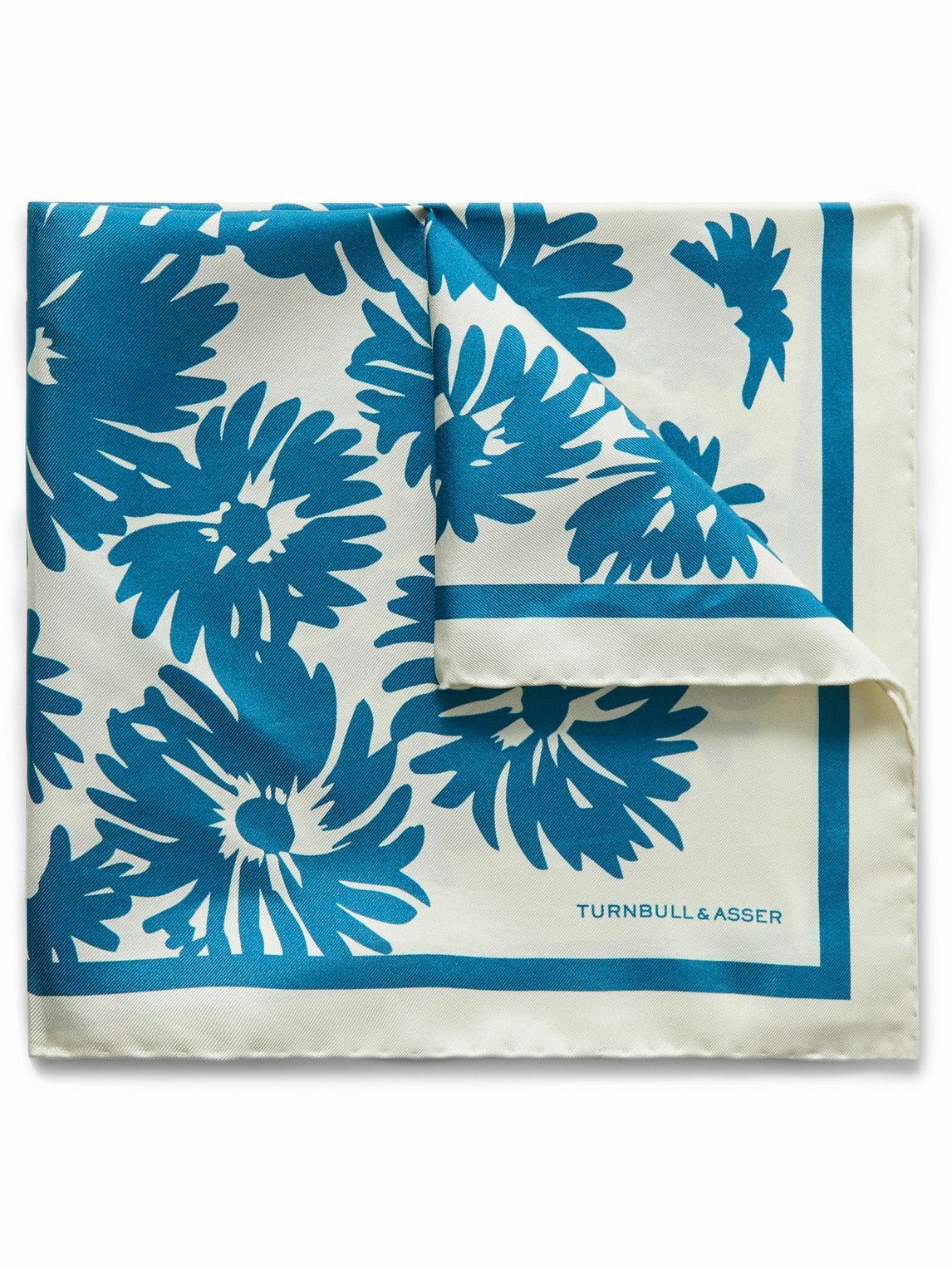 Turnbull & Asser - Floral-Print Silk-Twill Pocket Square Turnbull & Asser