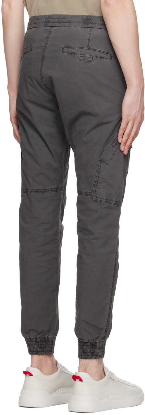 Hugo Gray Regular-Fit Cargo Pants Hugo Boss