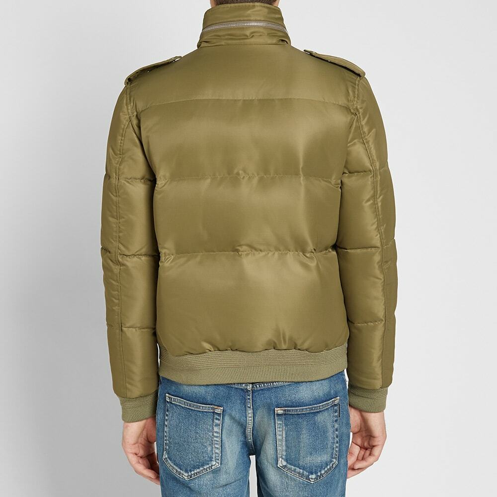 Saint Laurent Men's Nylon Aviator Jacket in Khaki Saint Laurent