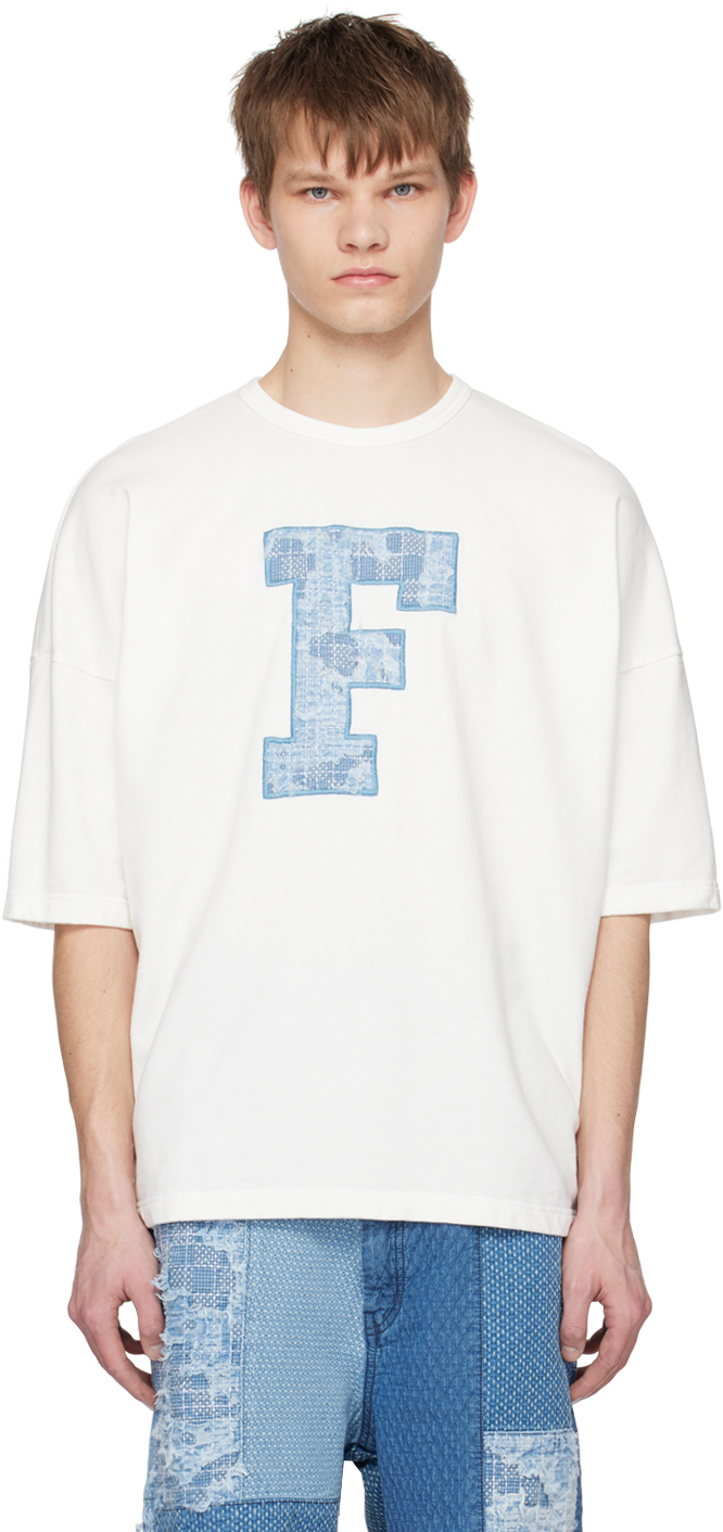 FDMTL White 'F' Patch T-shirt FDMTL