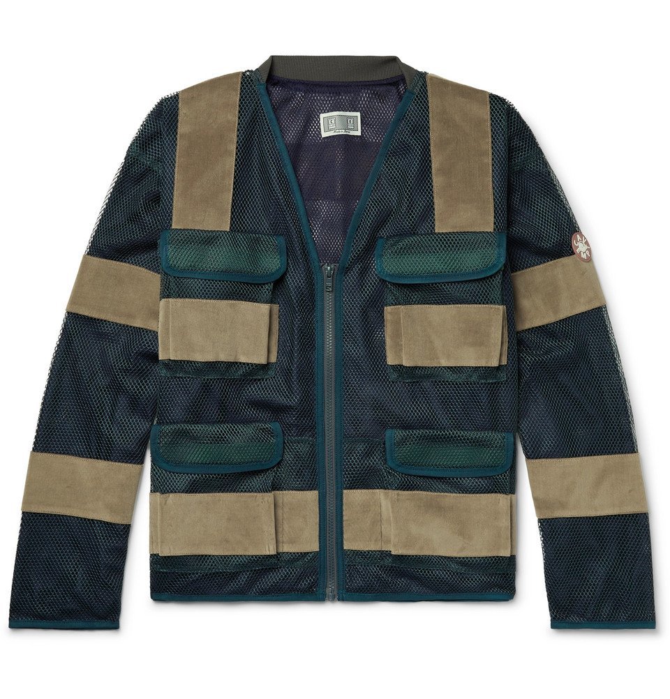 Cav Empt - Velvet-Panelled Mesh Jacket - Dark green Cav Empt