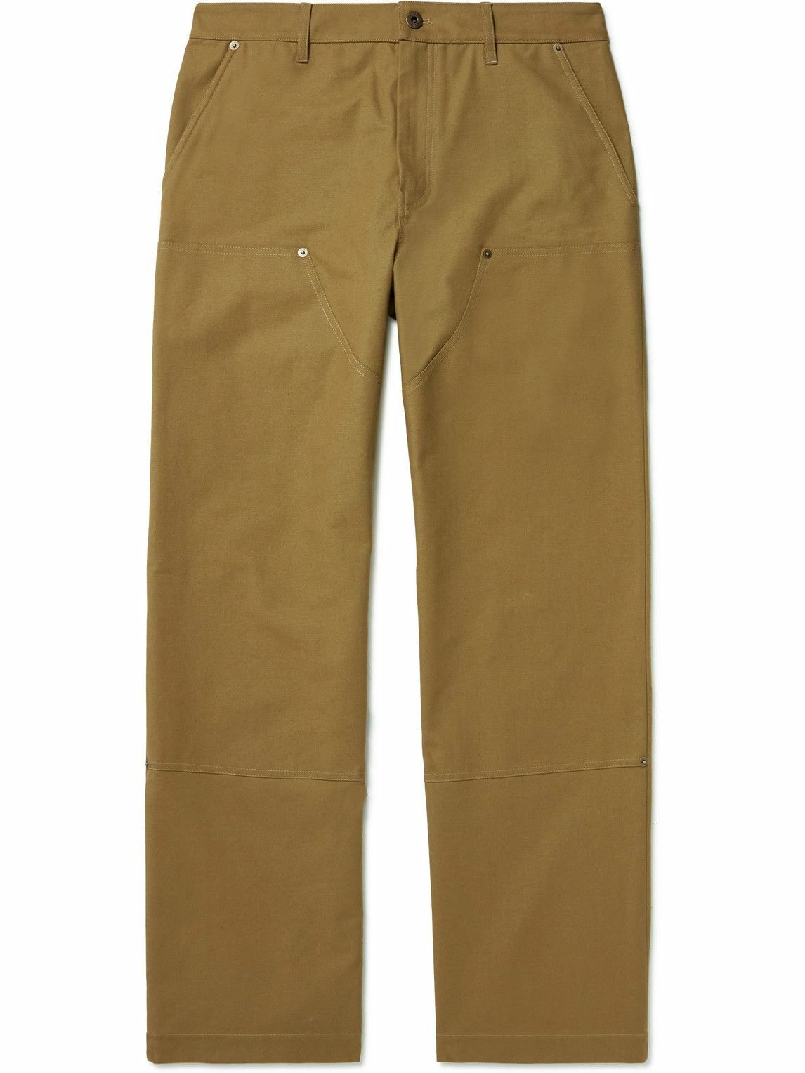 Loewe - Straight-Leg Cotton-Canvas Trousers - Brown Loewe