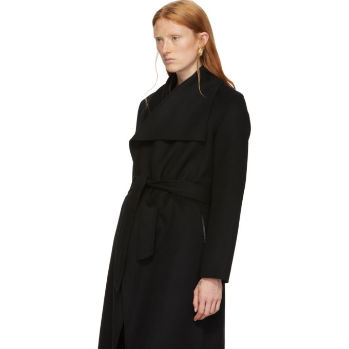 Mackage Black Wool Mai Coat Mackage