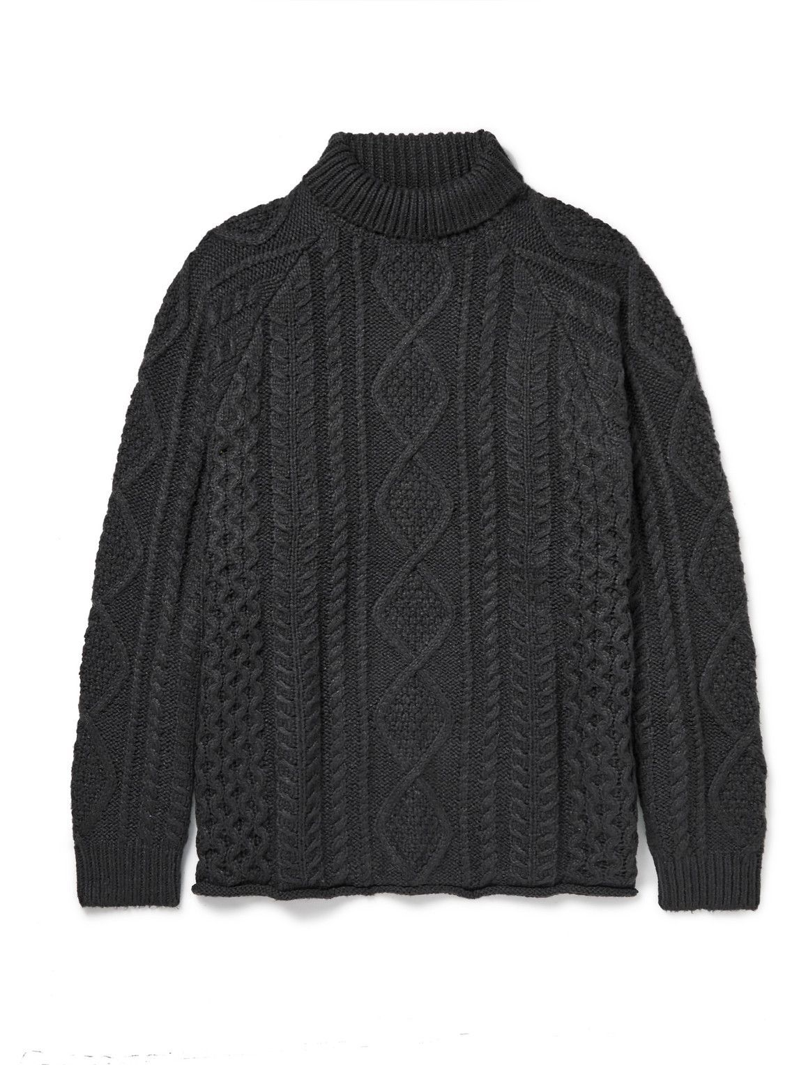 FEAR OF GOD ESSENTIALS - Logo-Appliquéd Cable-Knit Cotton-Blend ...