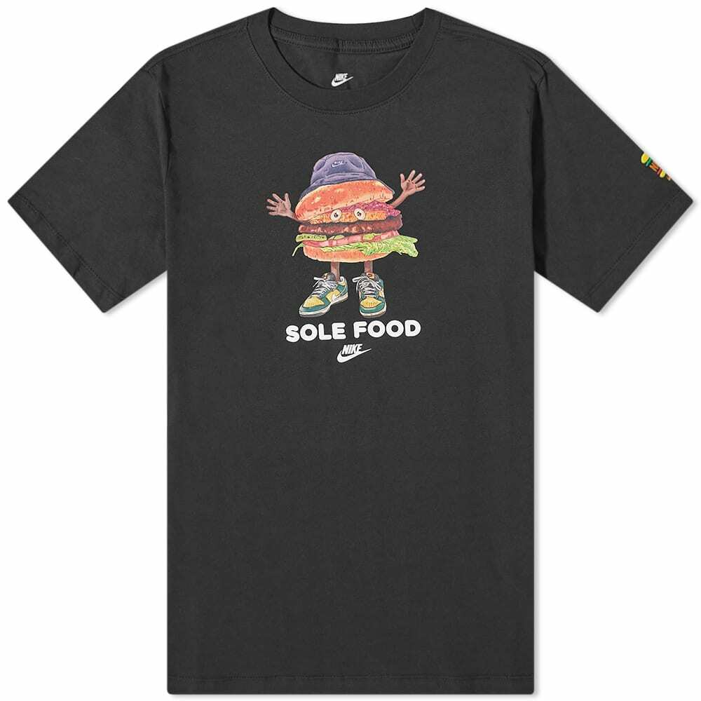 Nike Men's Sole Food Burger T-Shirt in Black Nike