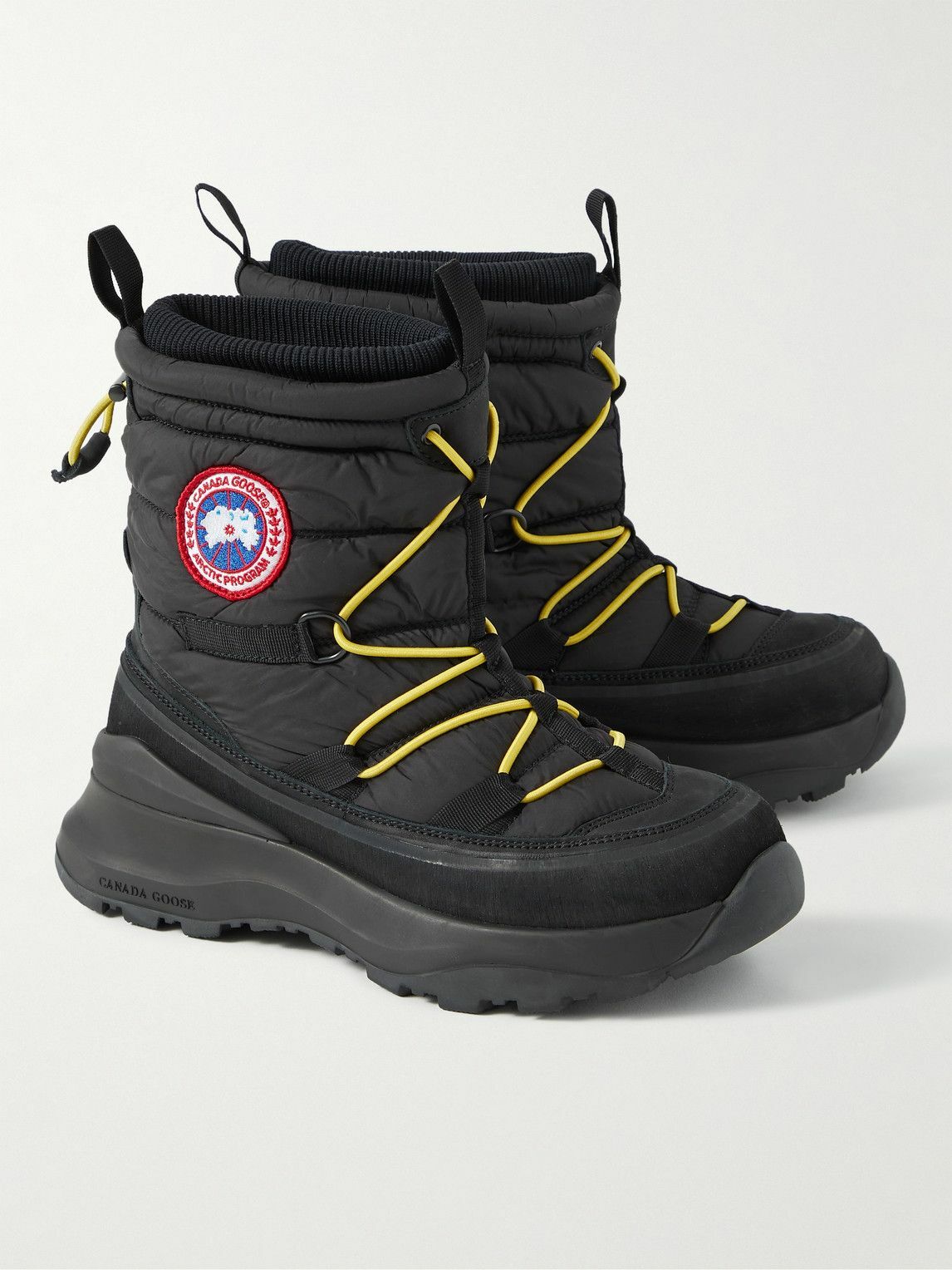 Canada Goose - Toronto Suede-Trimmed Quilted Shell Boots - Black Canada ...