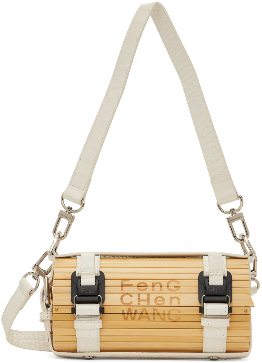 Feng Chen Wang Beige & White Big Bamboo Bag Feng Chen Wang