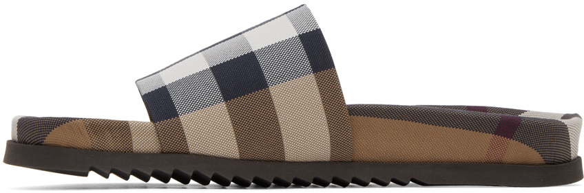 Burberry Brown Check Slides Burberry