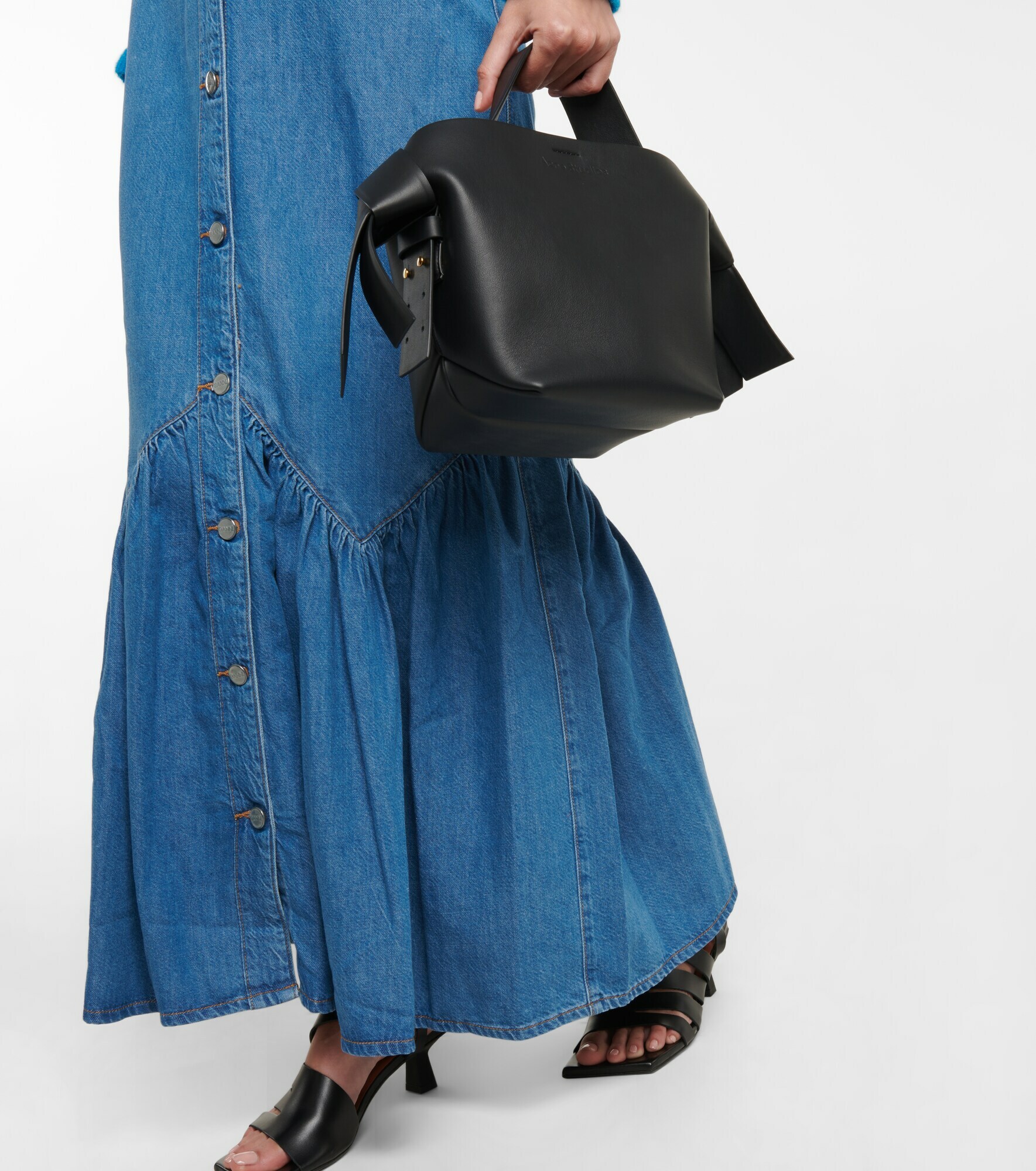 Ganni - High-rise denim maxi skirt GANNI