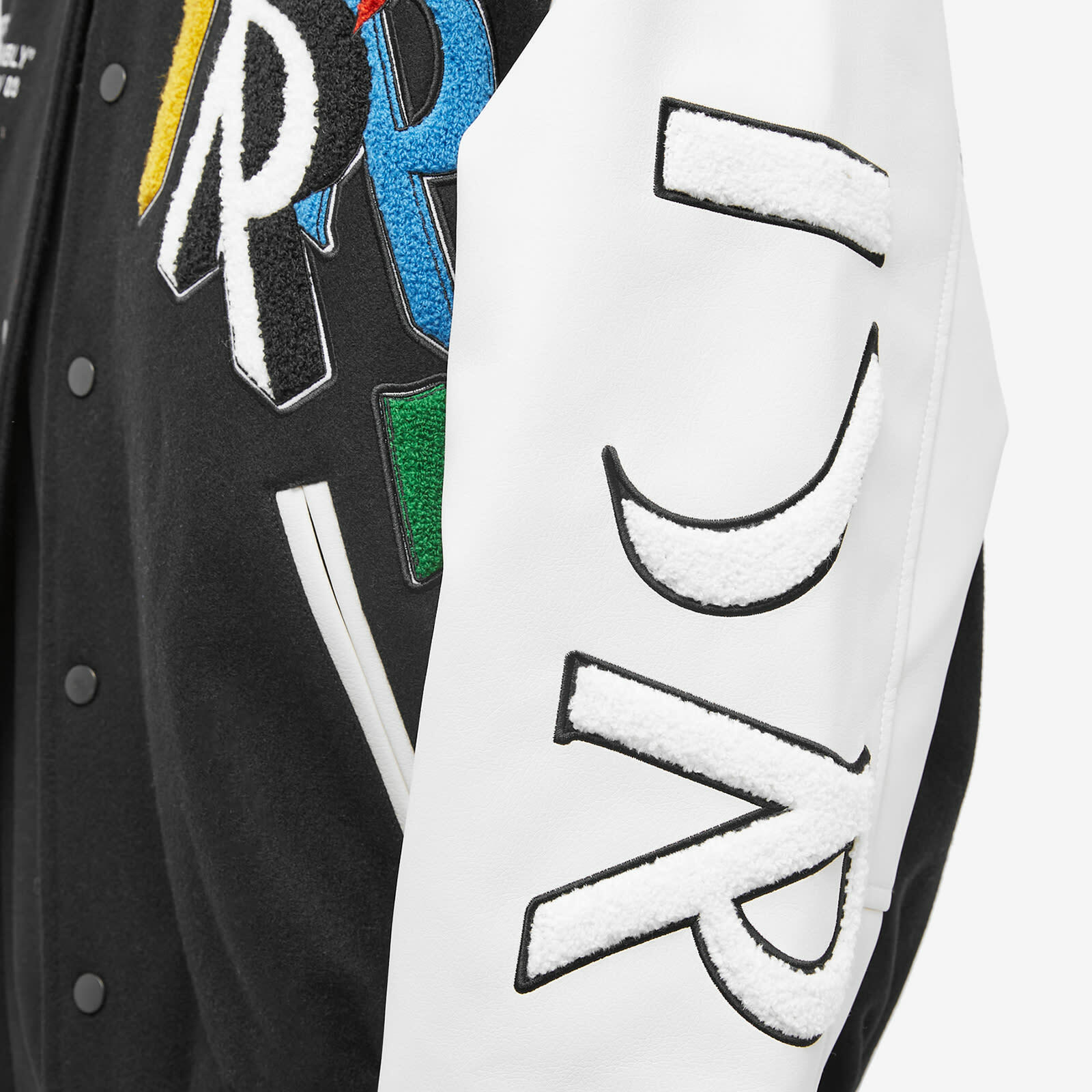 Represent Men's Initial Varsity Jacket in Jet Black Represent