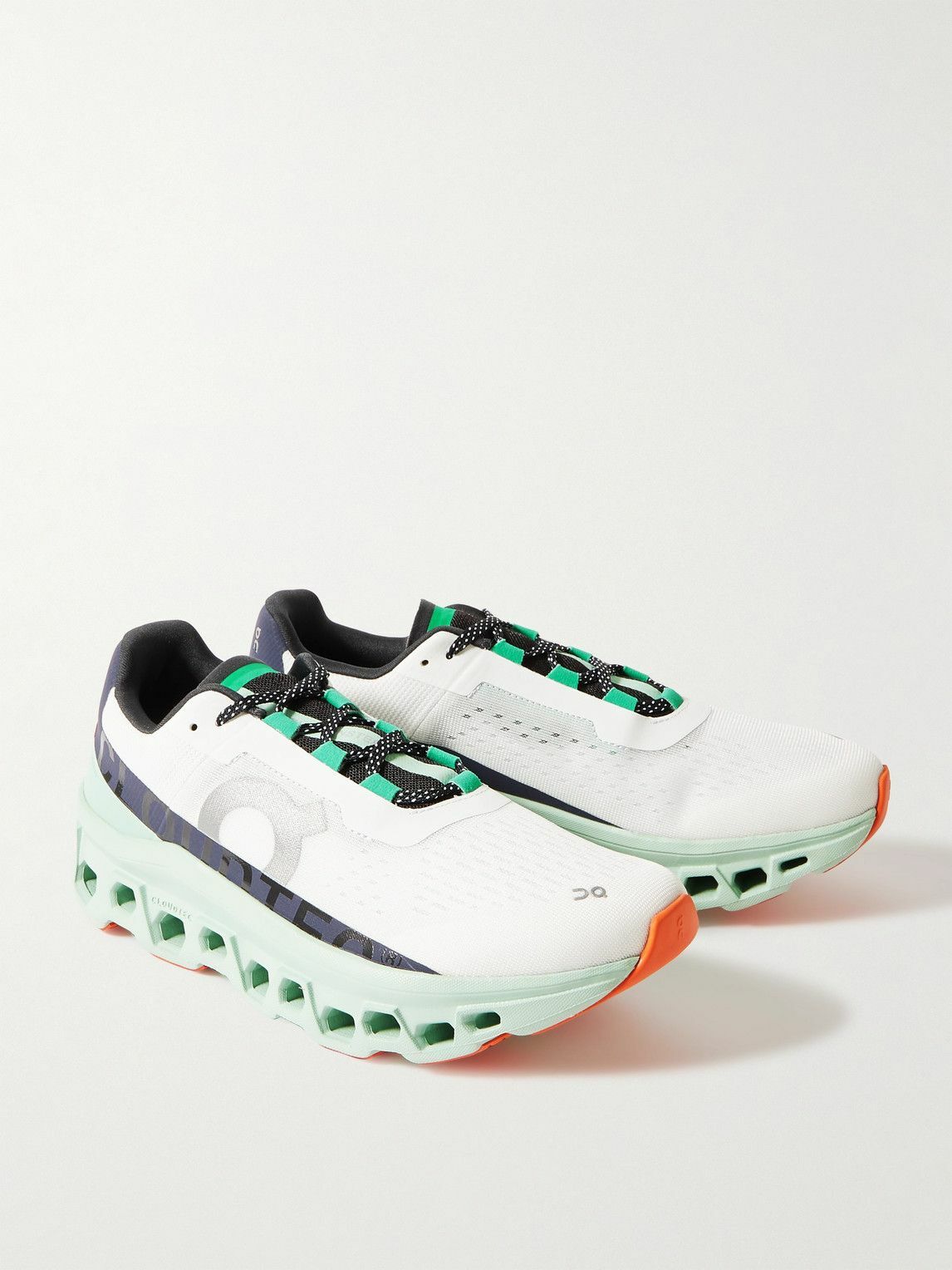 ON - Cloudmonster Rubber-Trimmed Mesh Running Sneakers - White On