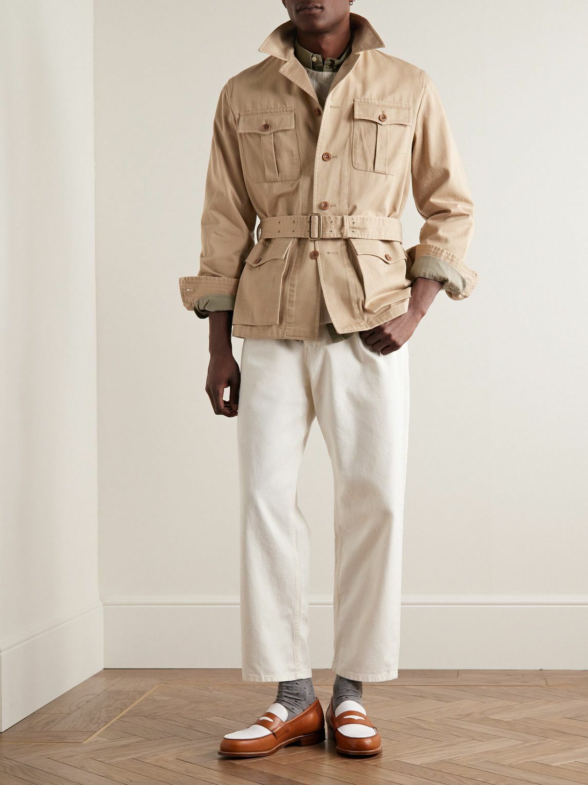 Polo Ralph Lauren - Belted Cotton-Twill Jacket - Neutrals Polo Ralph Lauren