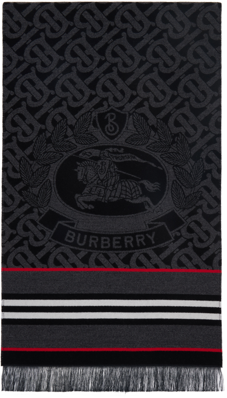Burberry Gray Montage Scarf Burberry