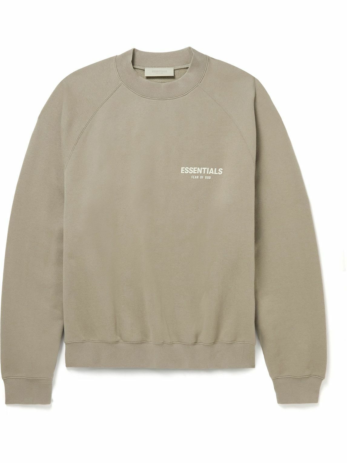 FEAR OF GOD ESSENTIALS - Logo-Flocked Cotton-Blend Jersey Sweatshirt ...