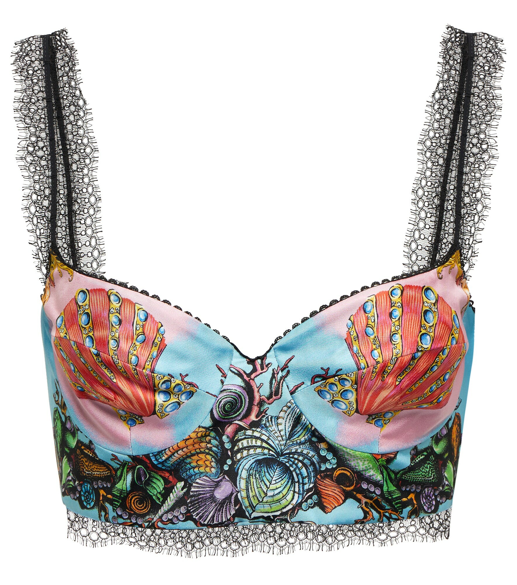 Versace - Trésor De La Mer silk satin bralette Versace