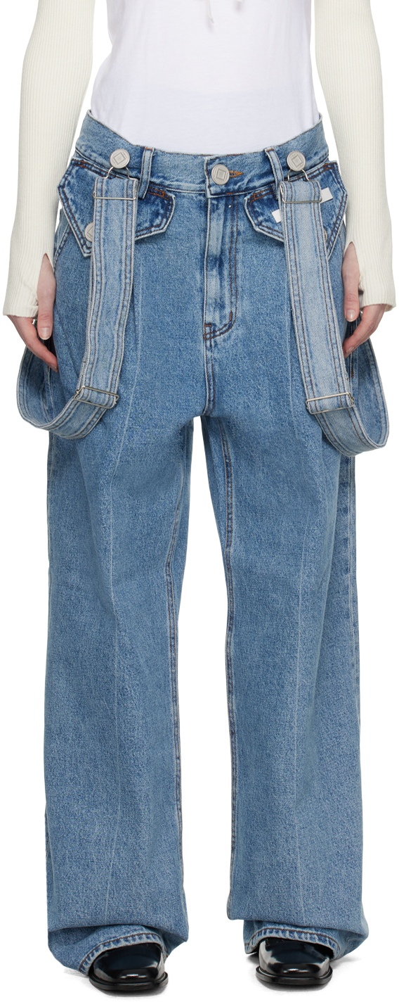 KIMHĒKIM Blue Two-Pocket Denim Overalls KIMHĒKIM