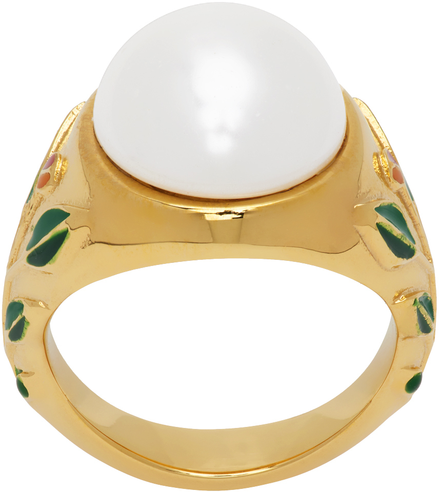 Casablanca Gold Pearl Ring Casablanca