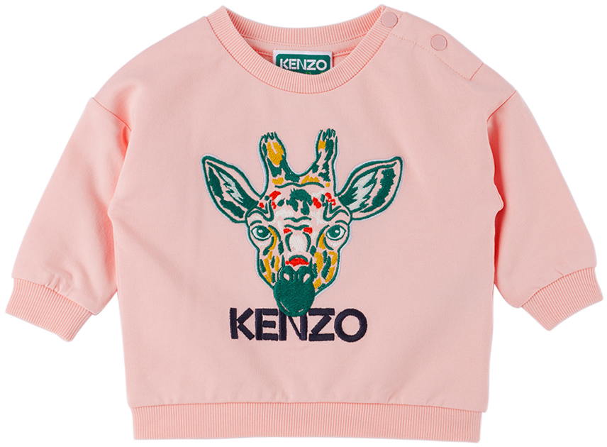 Kenzo Baby Pink Embroidered Sweatshirt Kenzo
