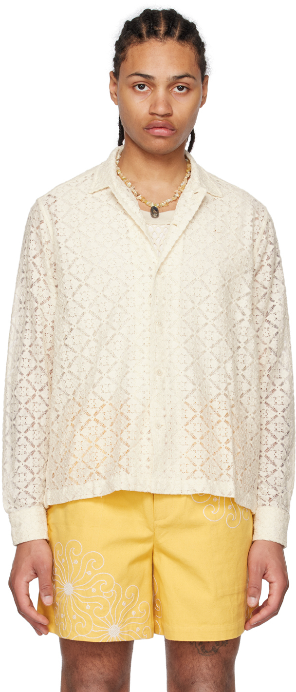 Bode Off-White Tile Shirt Bode