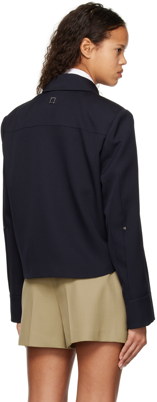 Wooyoungmi Navy Cropped Jacket Wooyoungmi