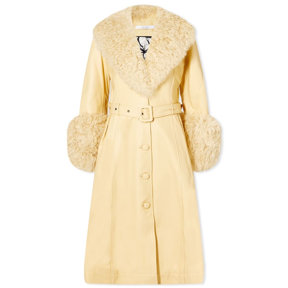 Saks Potts Women's Foxy Shearling Coat in Shortbread Saks Potts