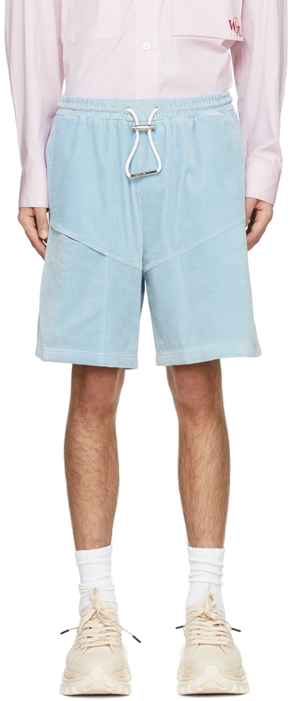 Wooyoungmi Blue Polyester Shorts Wooyoungmi