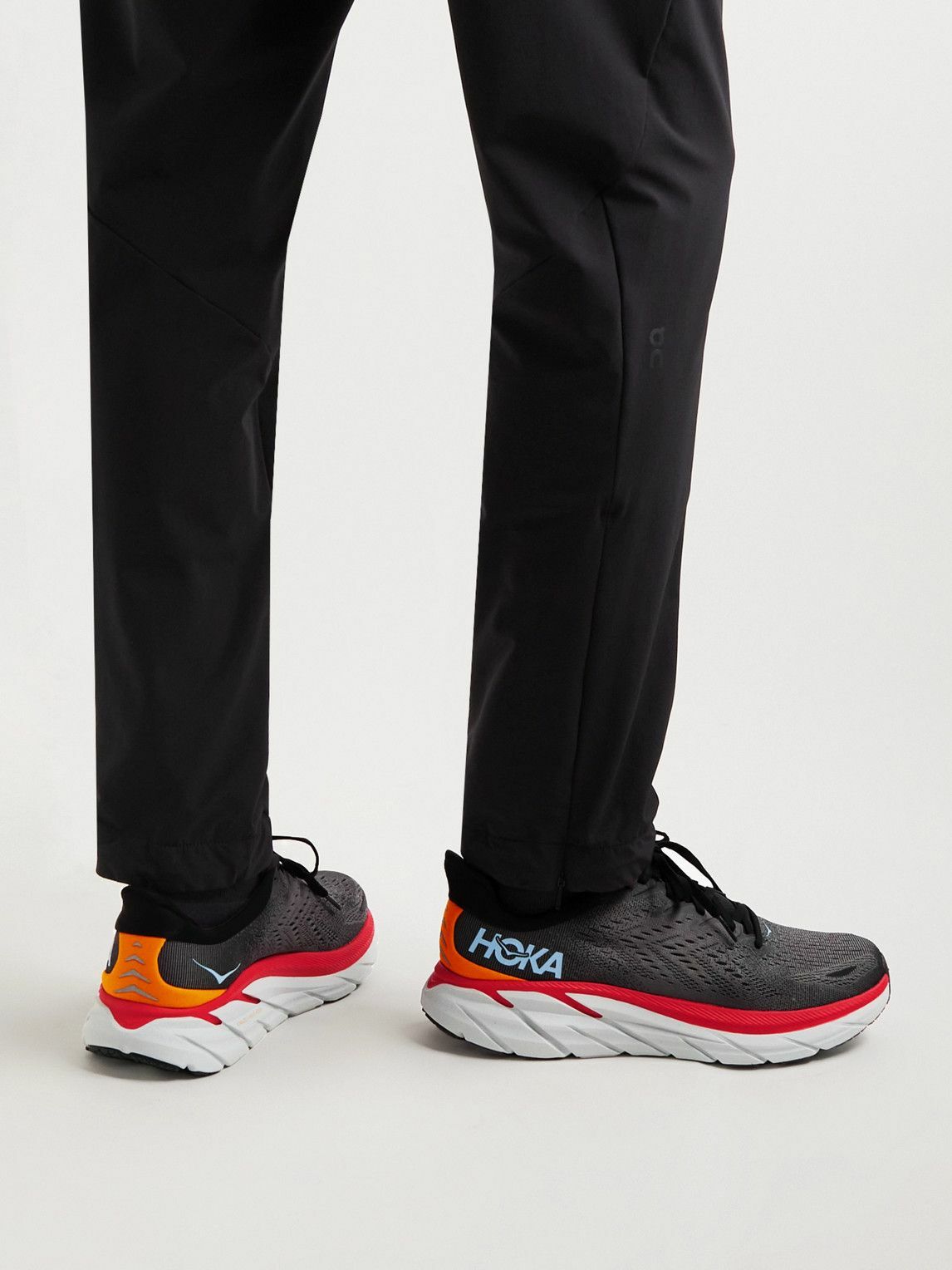 Hoka One One - Clifton 8 Mesh Running Sneakers - Gray Hoka One One