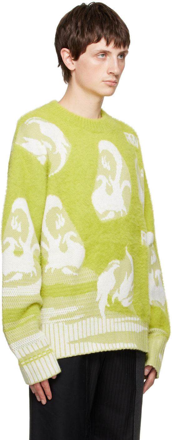 Feng Chen Wang Yellow Jacquard Sweater Feng Chen Wang
