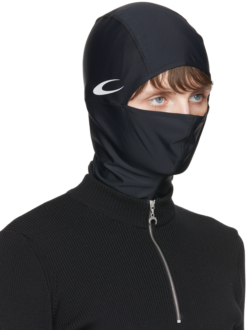 Marine Serre Black Reflective Print Balaclava Marine Serre