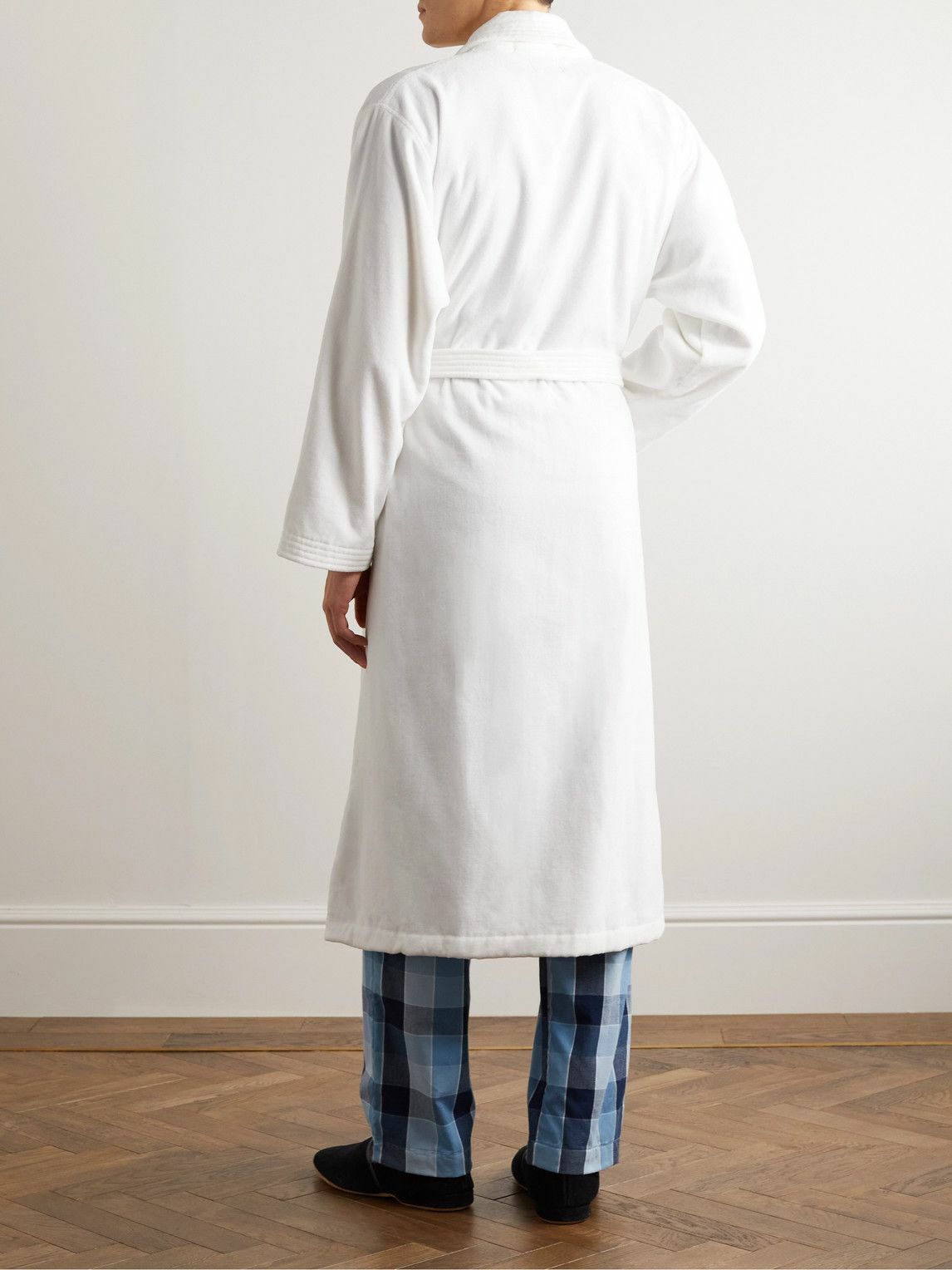 Derek Rose - Triton Cotton-Terry Robe - White Derek Rose