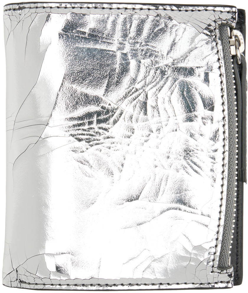 Maison Margiela Silver Leather Wallet Maison Margiela