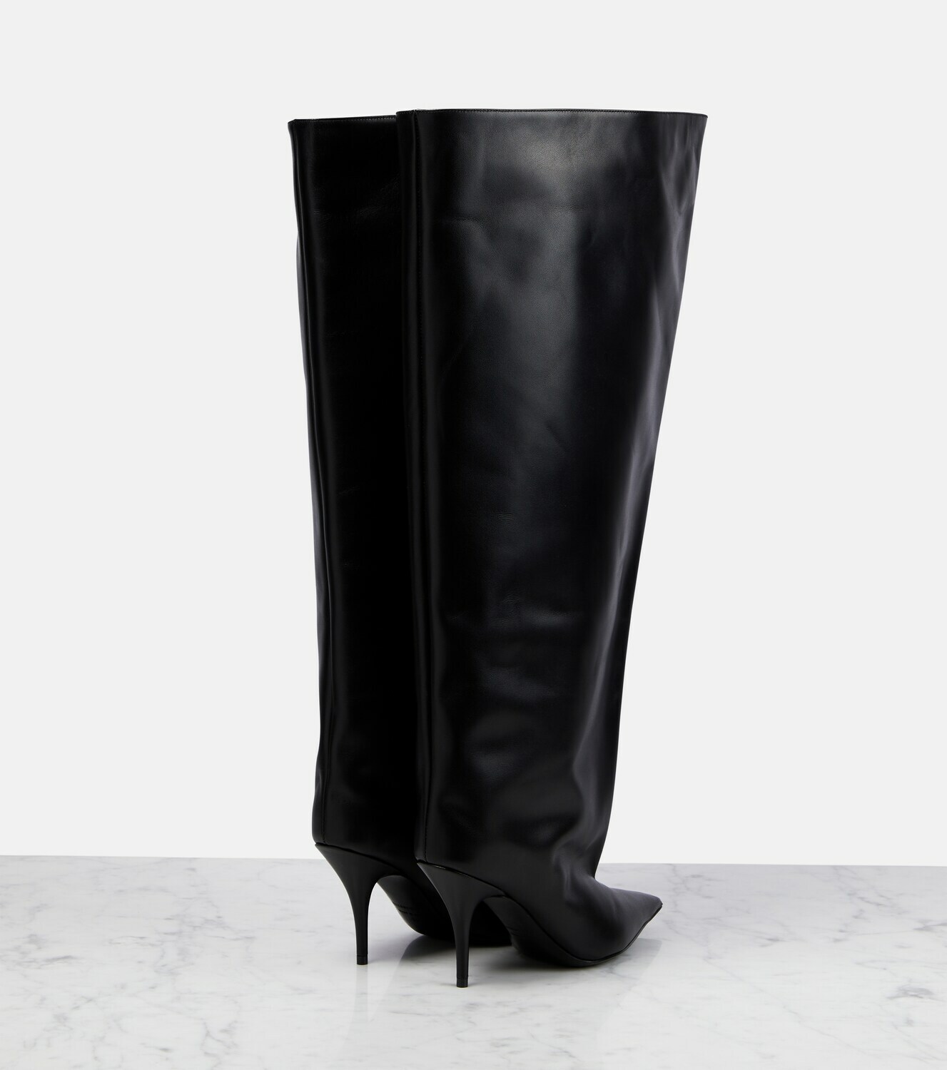 Balenciaga - Waders leather knee-high boots Balenciaga