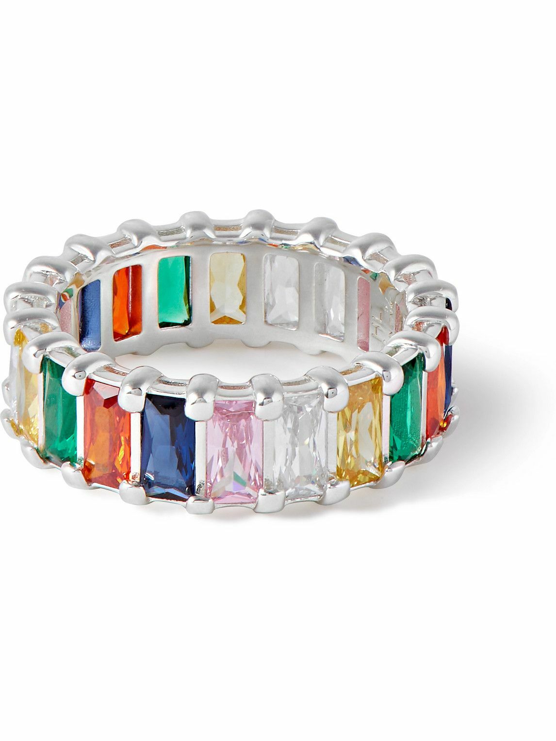 Hatton Labs - Silver Cubic Zirconia Eternity Ring - Silver Hatton Labs