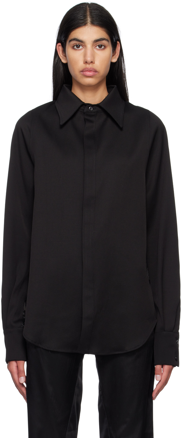 Bianca Saunders Black Row Back Shirt Bianca Saunders