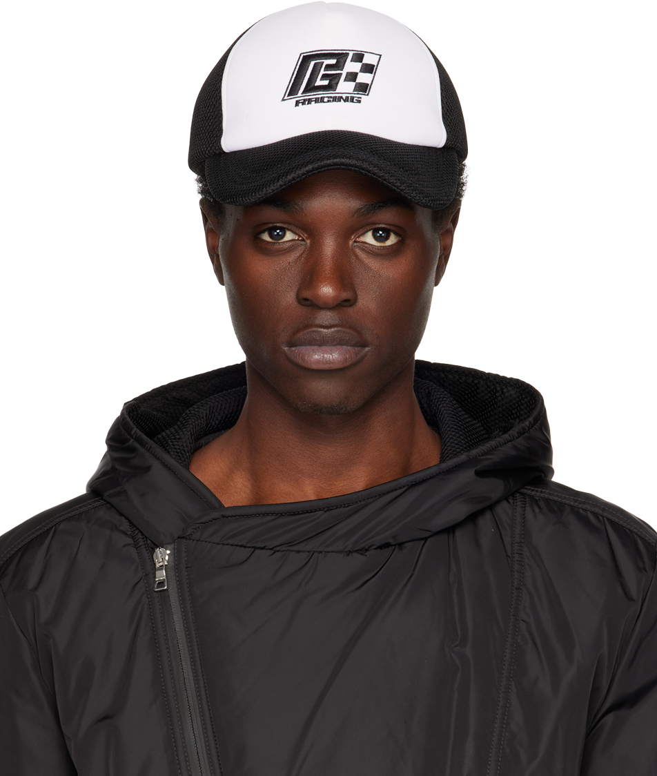 Balmain Black & White Embroidered Cap Balmain