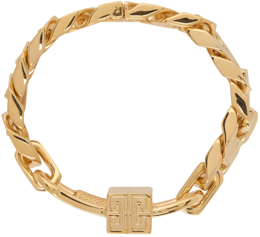 Givenchy Gold Small G Chain Lock Bracelet Givenchy