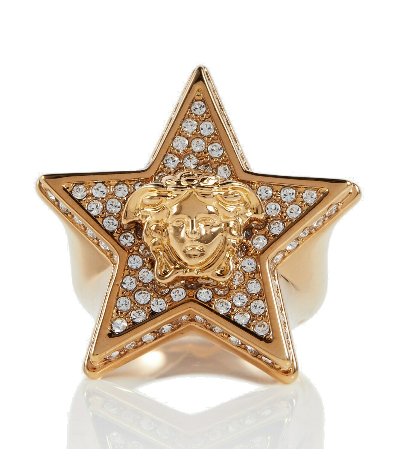 Versace - La Medusa crystal-embellished ring Versace