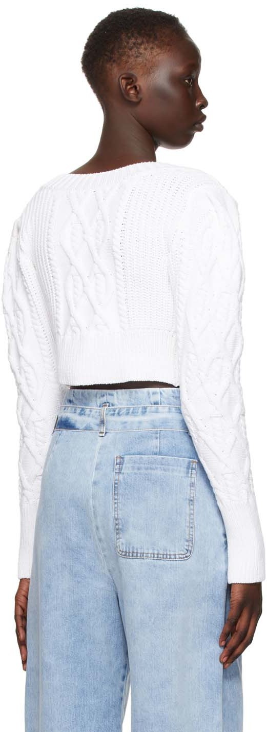 Wandering White Cropped Cardigan Wandering