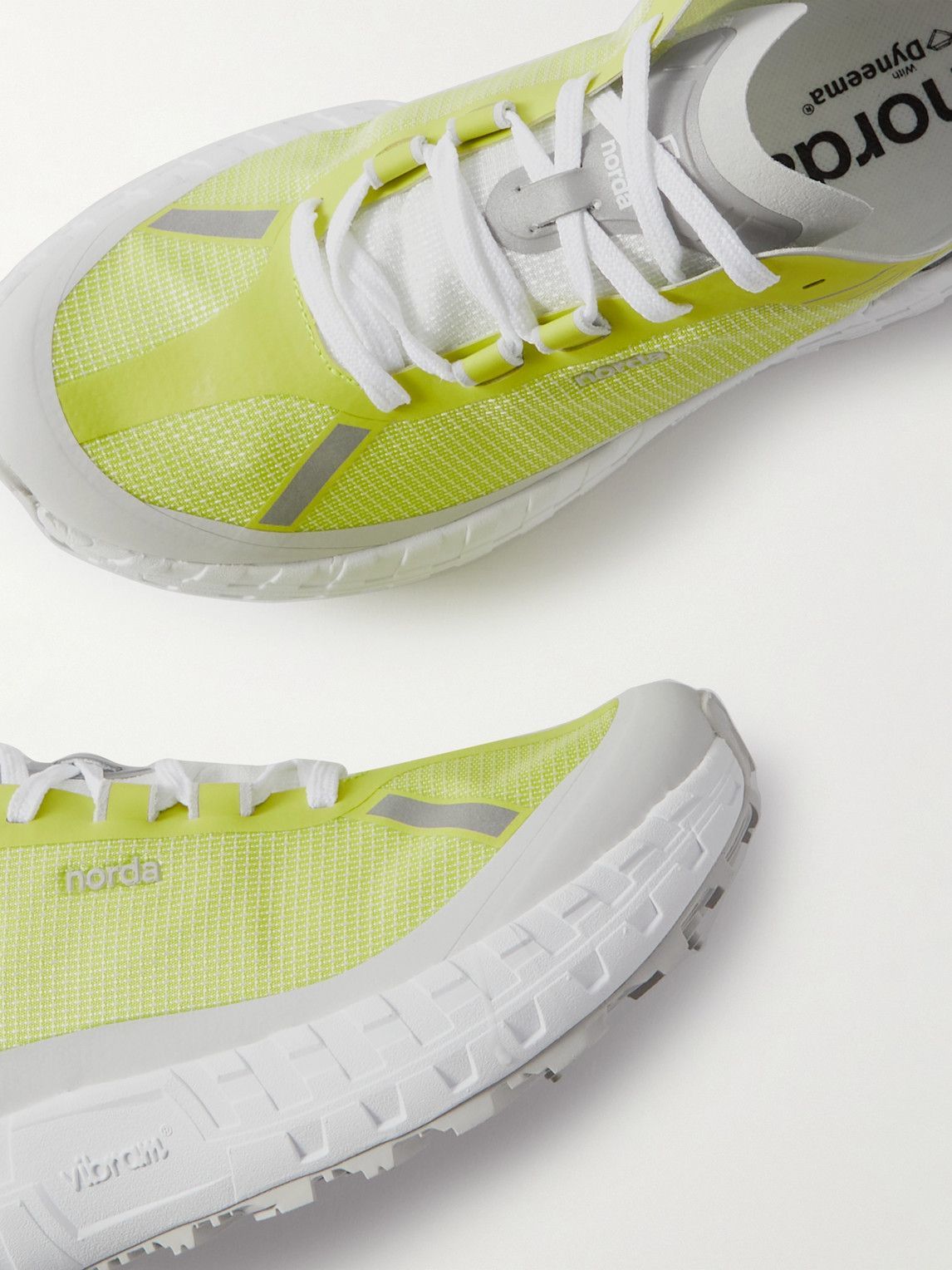 norda - 001 Neoprene-Trimmed Mesh Running Sneakers - Yellow Norda