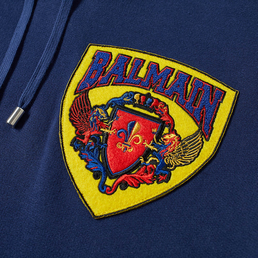 Balmain Side Zip Patch Logo Hoody Balmain