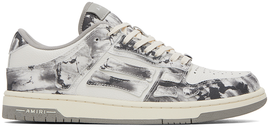 AMIRI Gray Tie Dye Skel Top Low Sneakers Amiri