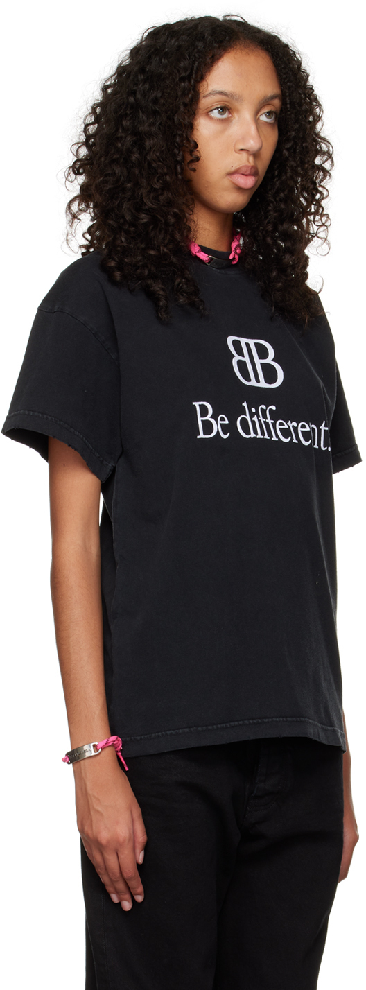 Balenciaga Black 'Be Different' T-Shirt Balenciaga
