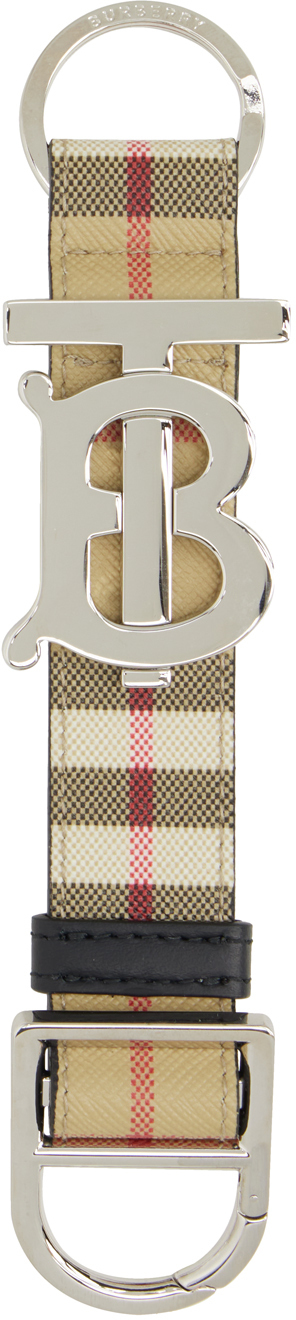 Burberry Beige TB Vintage Check Key Ring Burberry