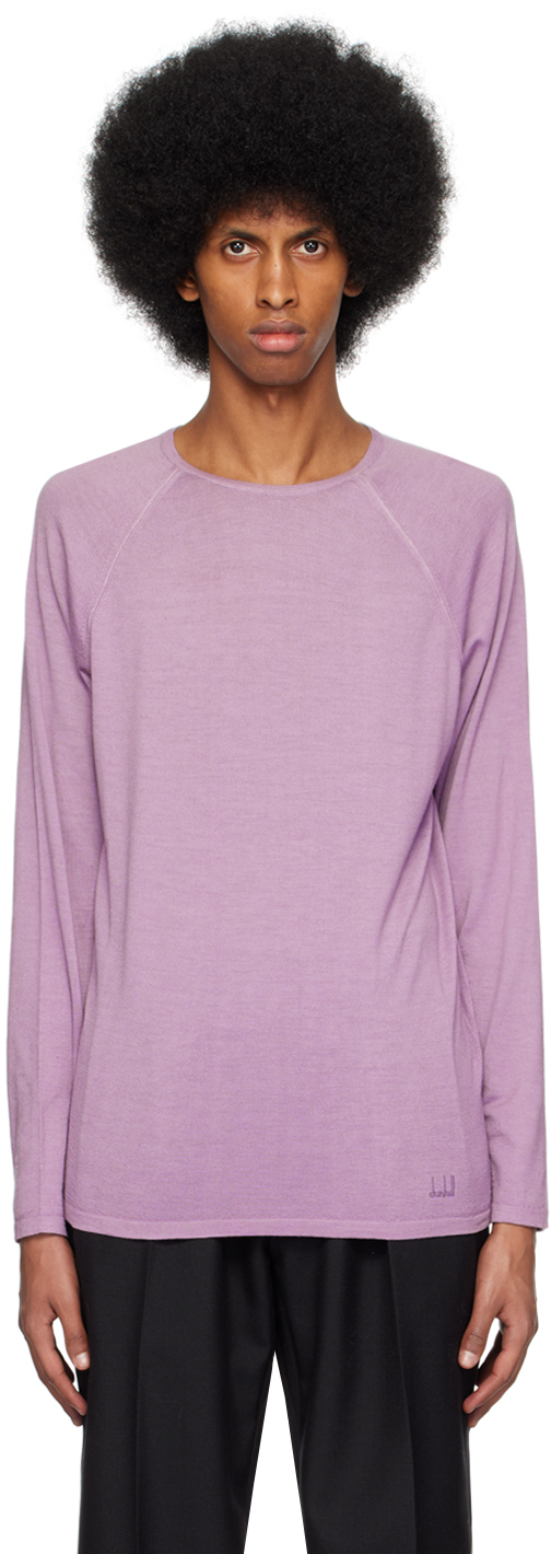 Dunhill Purple Garment Dye Sweater Dunhill