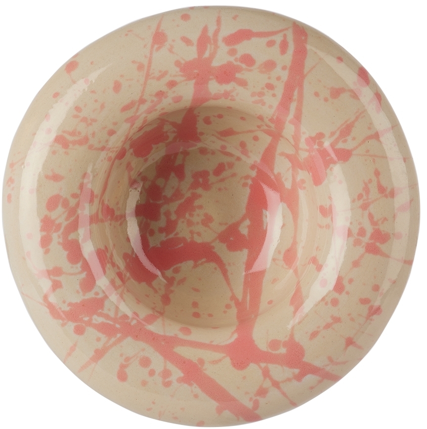 BOMBAC Off-White & Pink Splatter Big Bowl